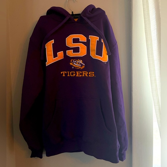 Tops | Lsu Tigers Stitched Letter Hoodie | Poshmark